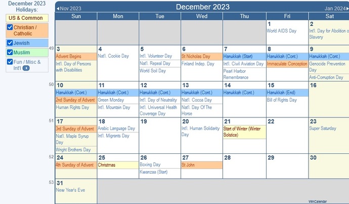 Holidays in December where there is NO WAR ON Christmas - GirlsAskGuys