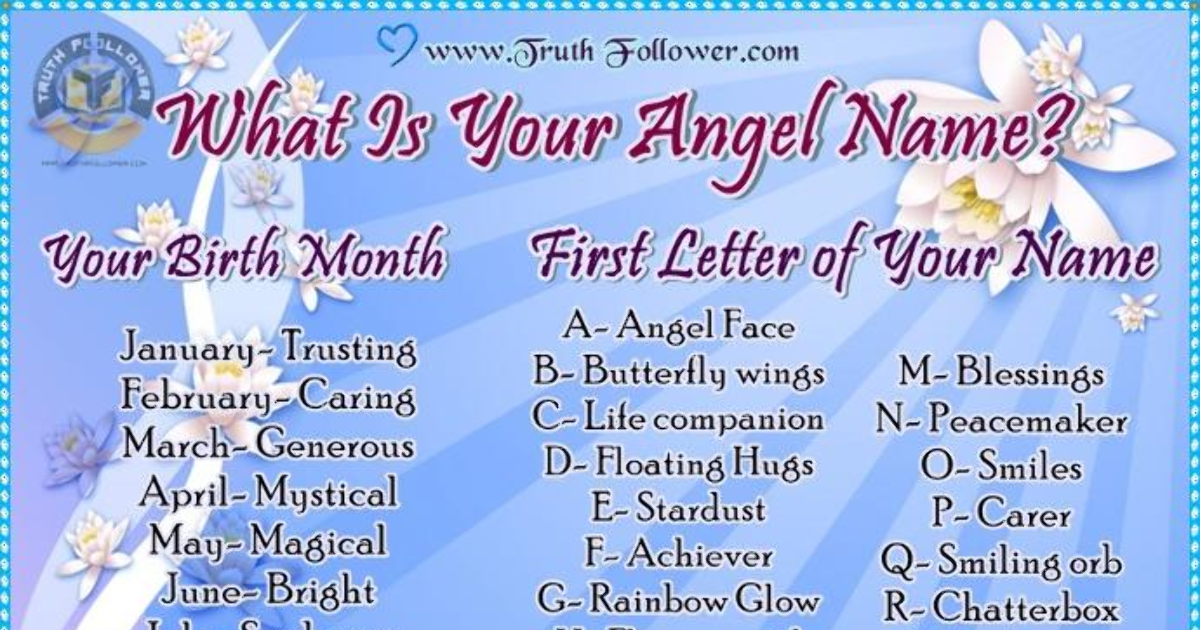 What is your angel name? - GirlsAskGuys
