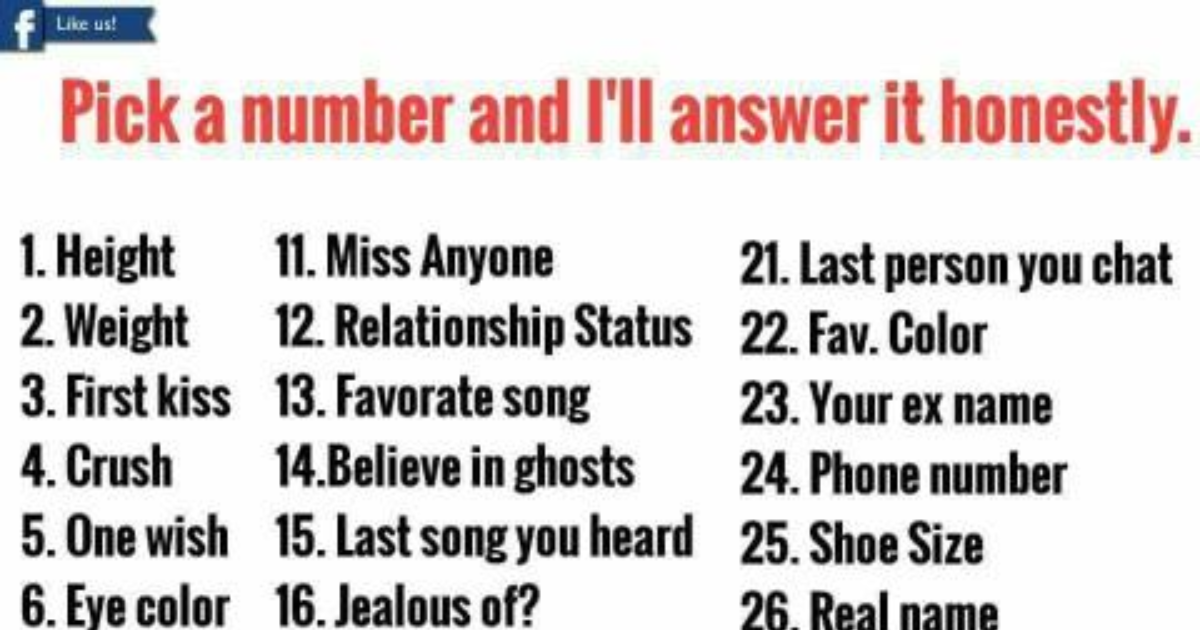 Pick a number? (Pointless and random question)? - GirlsAskGuys