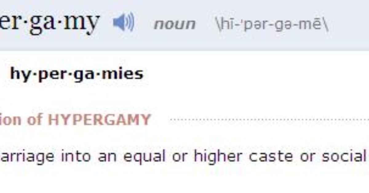Do you believe most women are Hypergamous (or they marry 'up ...