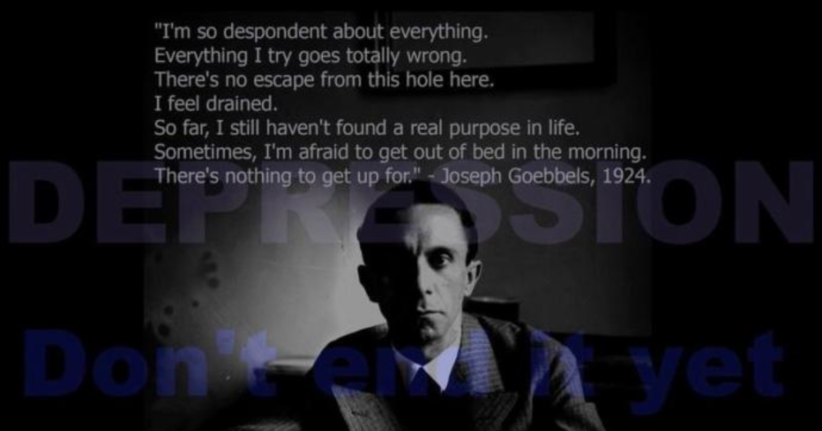 Did Joseph Goebbels have depression? - GirlsAskGuys
