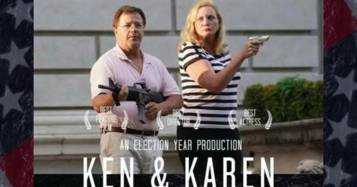 Were ken and Karen pointing guns at peaceful protesters or defending ...