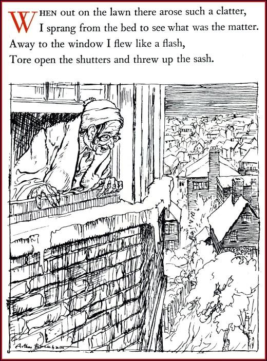 During Christmas Eve, if you hear, arose such a clatter on your lawn ...