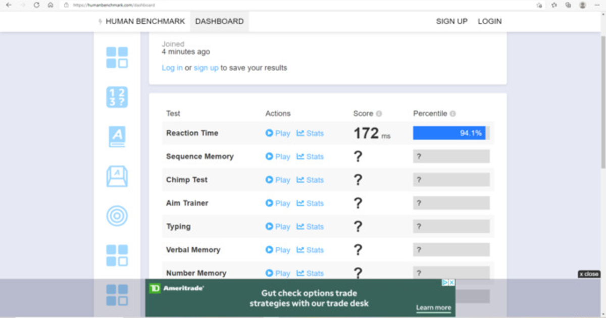 Have you taken human benchmark test? - GirlsAskGuys