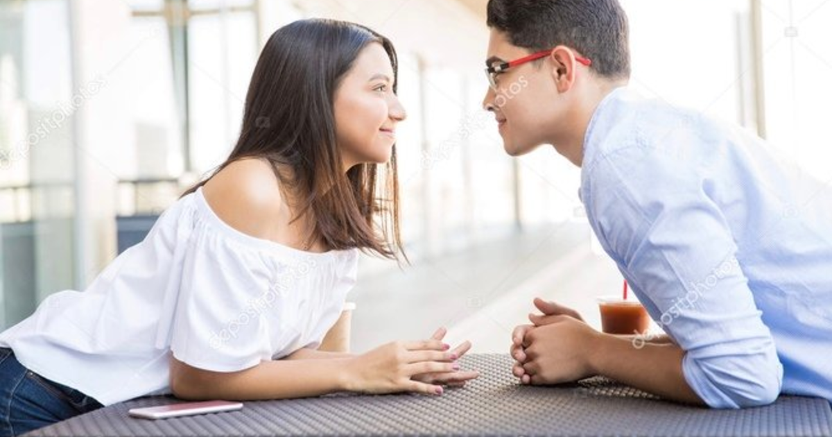 Guys, body language: When you lean forward across the table looking at ...