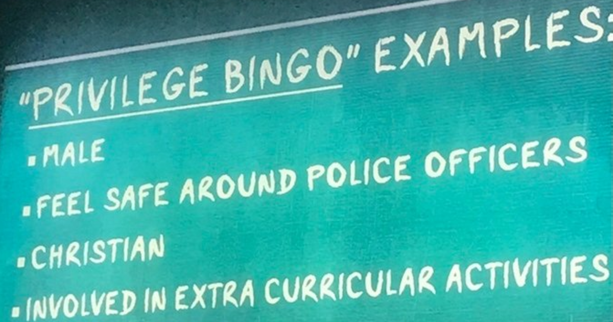 Is it ok for schools to ask students about “any perceived privilege ...
