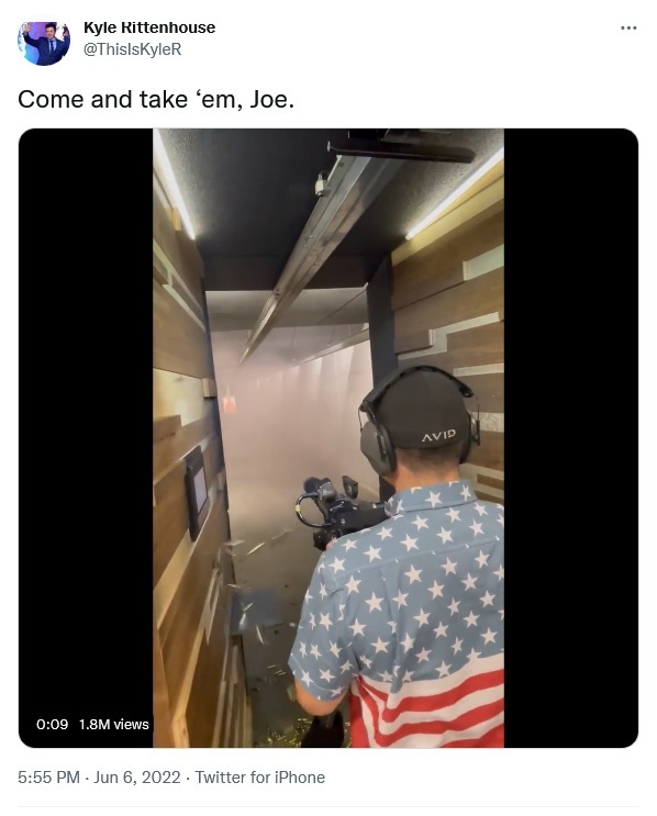 Is poor Kyle going to cry a river that the libs are coming for his gun ...