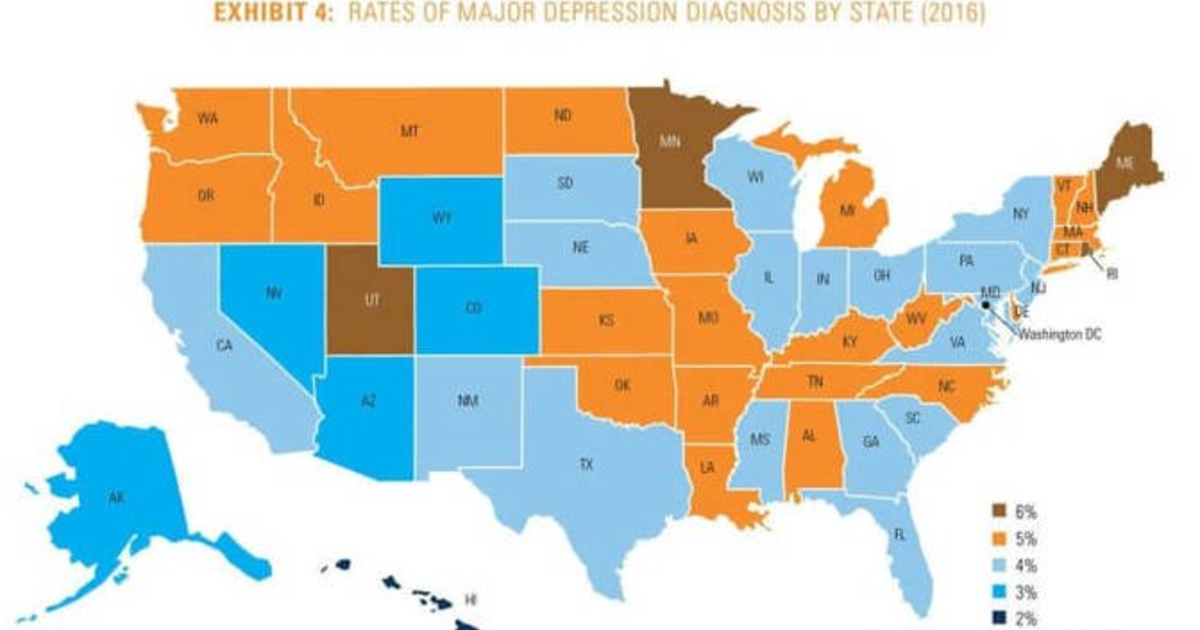 How depressing is your state and do you suffer from depression yourself ...