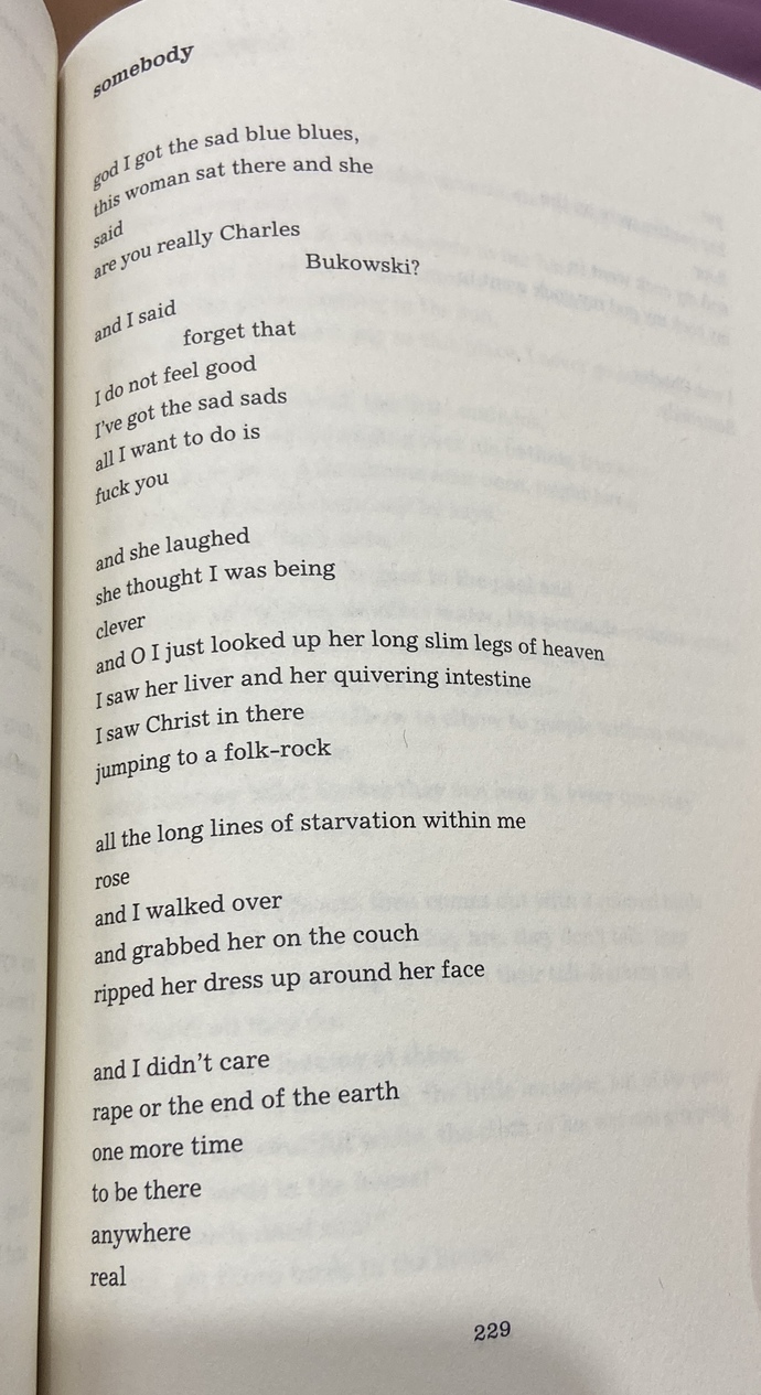 Do you think some of Charles Bukowski’s poems are a little extreme ...