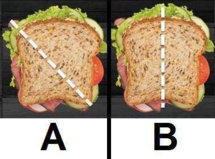 Which do you prefer: cutting your sandwich diagonally or down the ...