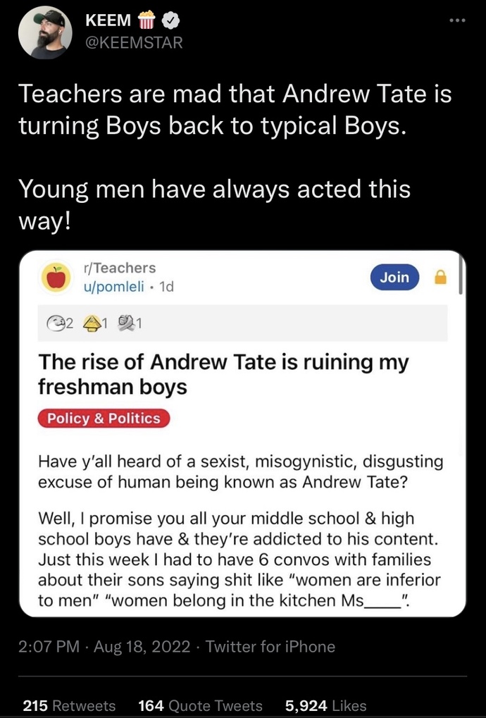 Am I the only one who thinks this anti Simp culture shift is going to ...