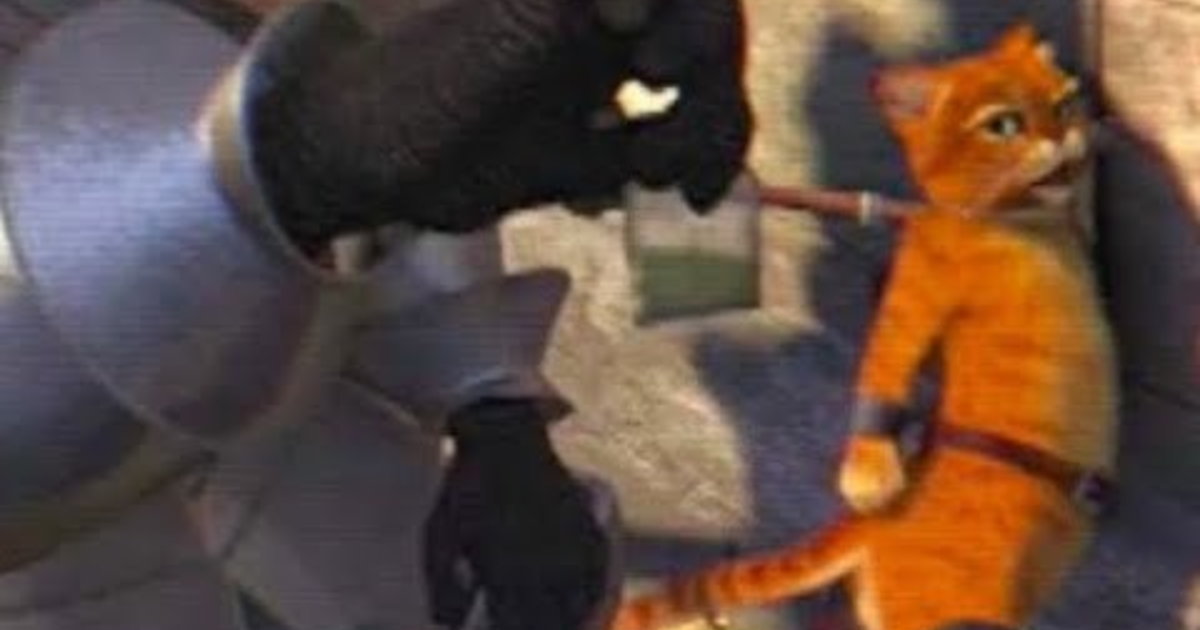 How come Puss in Boots didn't take out most of the knights in shrek 2 ...