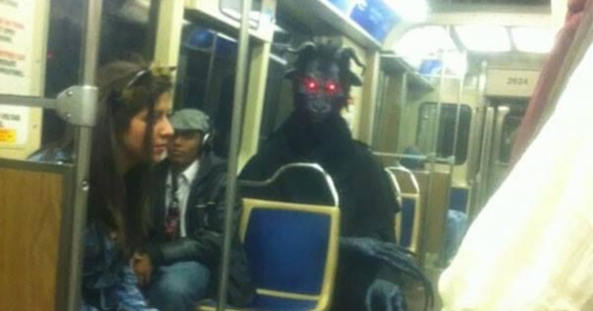You see this creature staring at you on a subway. What do you do ...