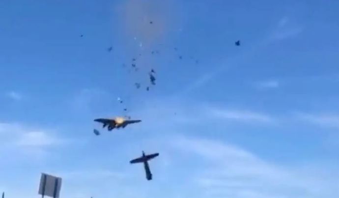 Thoughts on this military plane crash midair at Dallas air show that ...