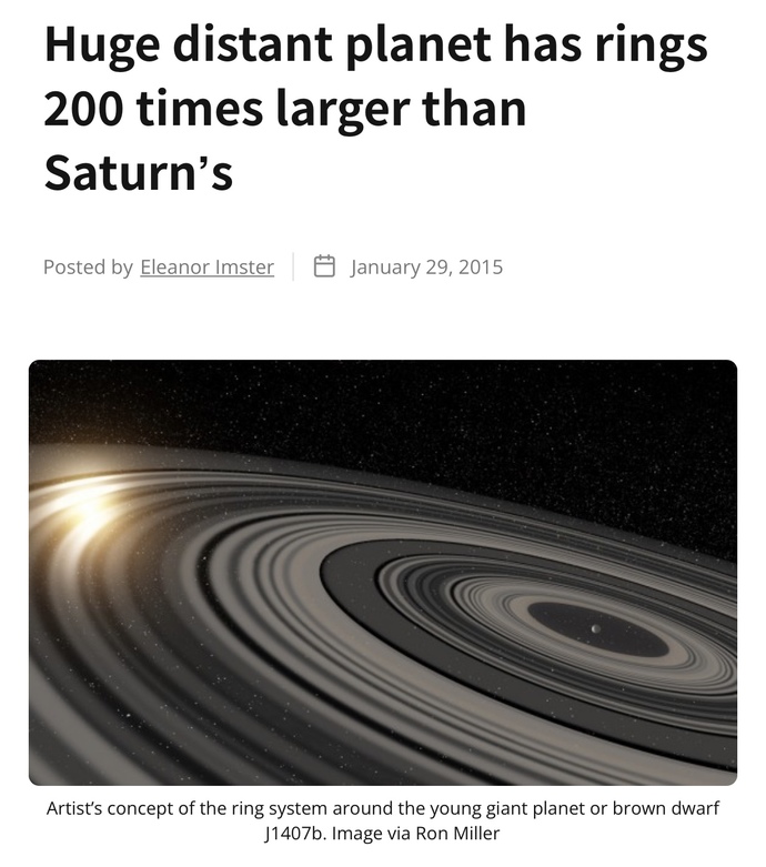 This exo planet has rings 200x greater than Saturn does. What’s your ...