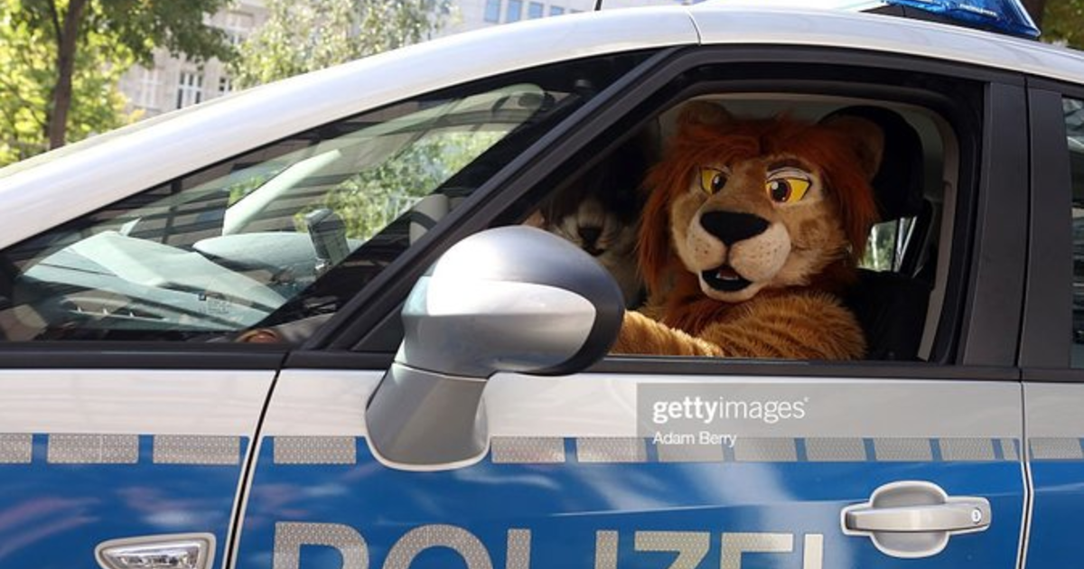 What would you do if this police lion asked for your license and ...