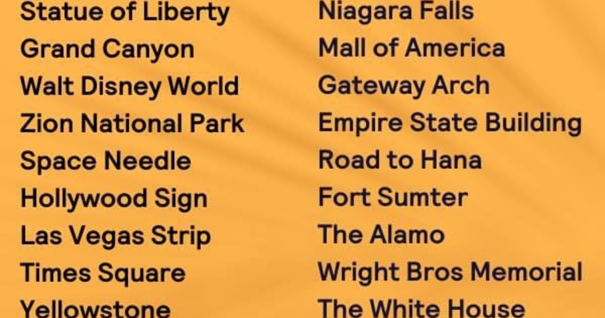 How many of these USA tourist spots have you been to? - GirlsAskGuys