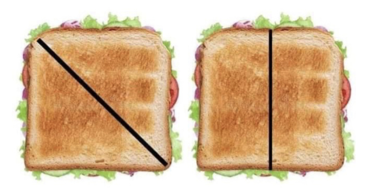 Which way do you cut your sandwich? - GirlsAskGuys