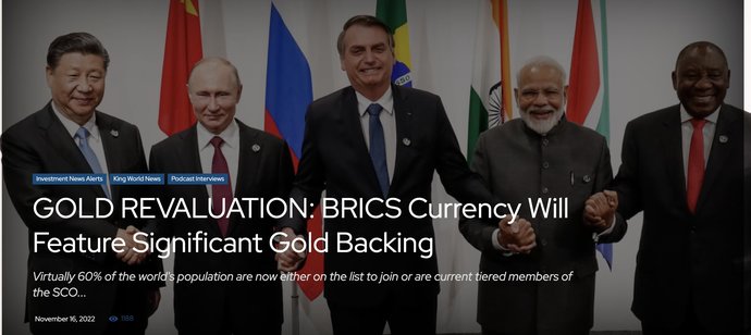 If the BRICS create a new currency based on gold and other commodities ...