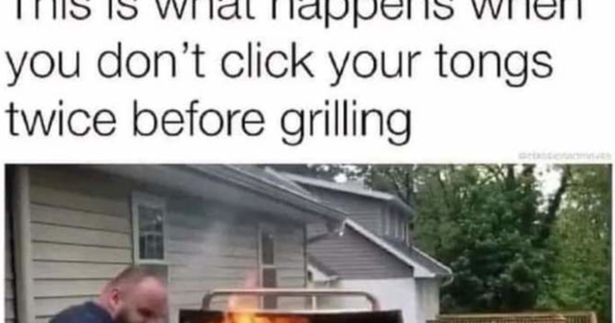 Do you always click your tongs twice before grilling or cooking ...