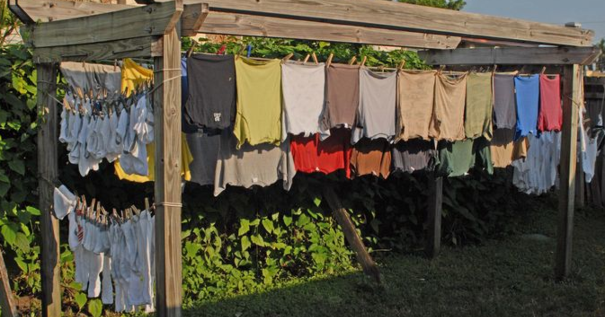 Do you hang your clothes out on the line to dry or do you waste ...
