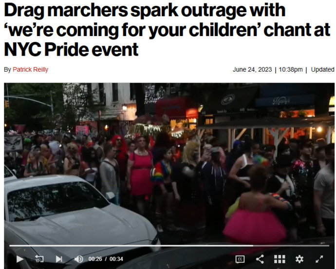 Should these people chanting "We're here we're queer, we're coming for your children!" be ...