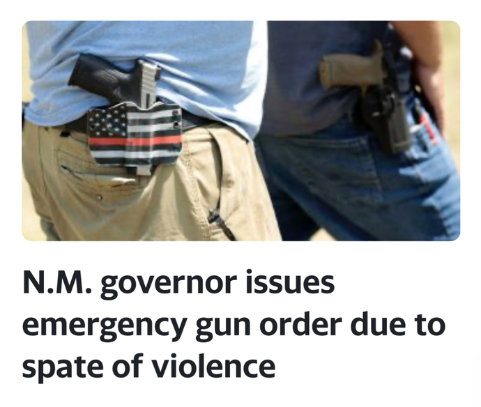 Why would NM Guv think banning guns for a month help stem gun violence ...