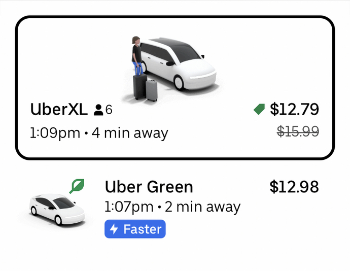 When it comes to uber, does this mean each person in the car pays or is ...