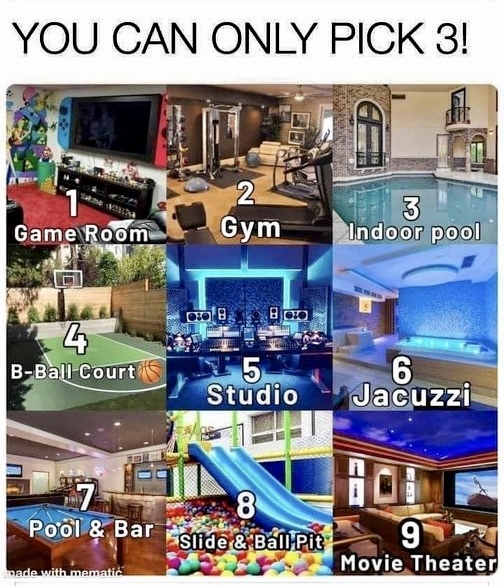 YOU CAN ONLY PICK 3 FOR YOUR HOME? - GirlsAskGuys