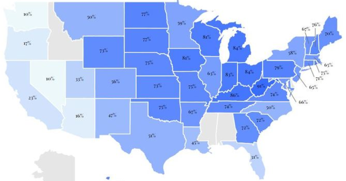 Do you think this map of Circumcision Rates by State is accurate ...