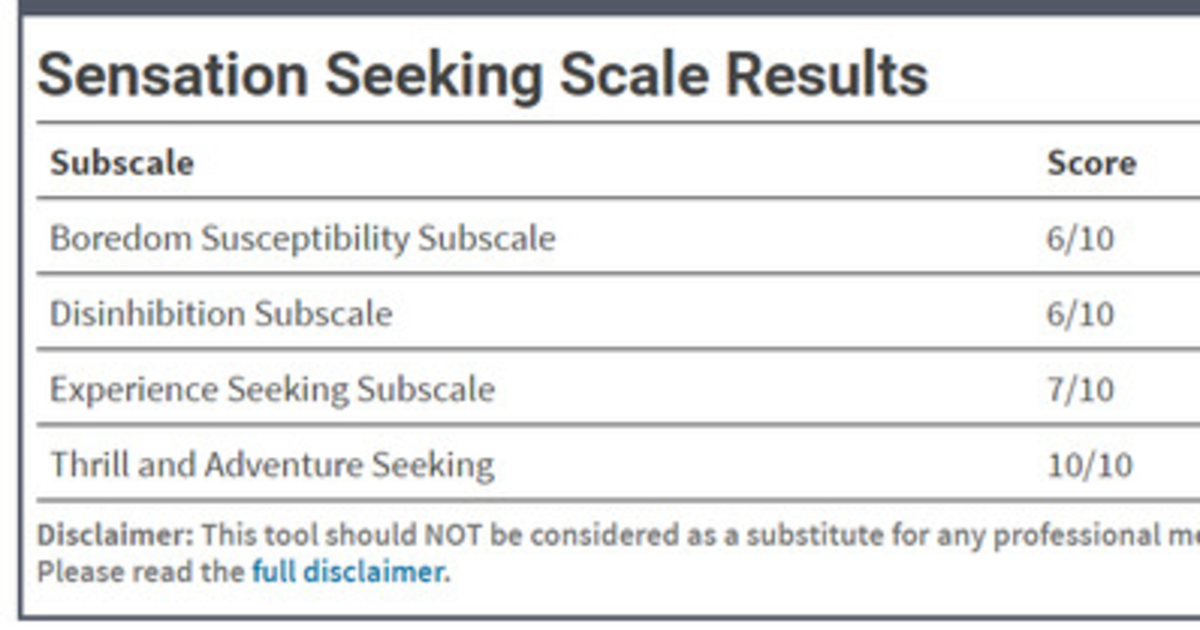 Sensation Seeking Scale: How Do You Rank? - GirlsAskGuys