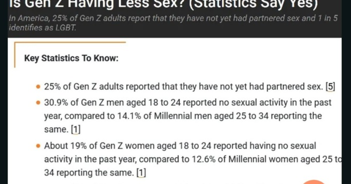 According To These Statistics Gen Z Is Have Less Sex Than Previous