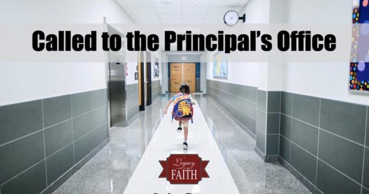 What were you not doing wrong, when you got sent to the principal's ...