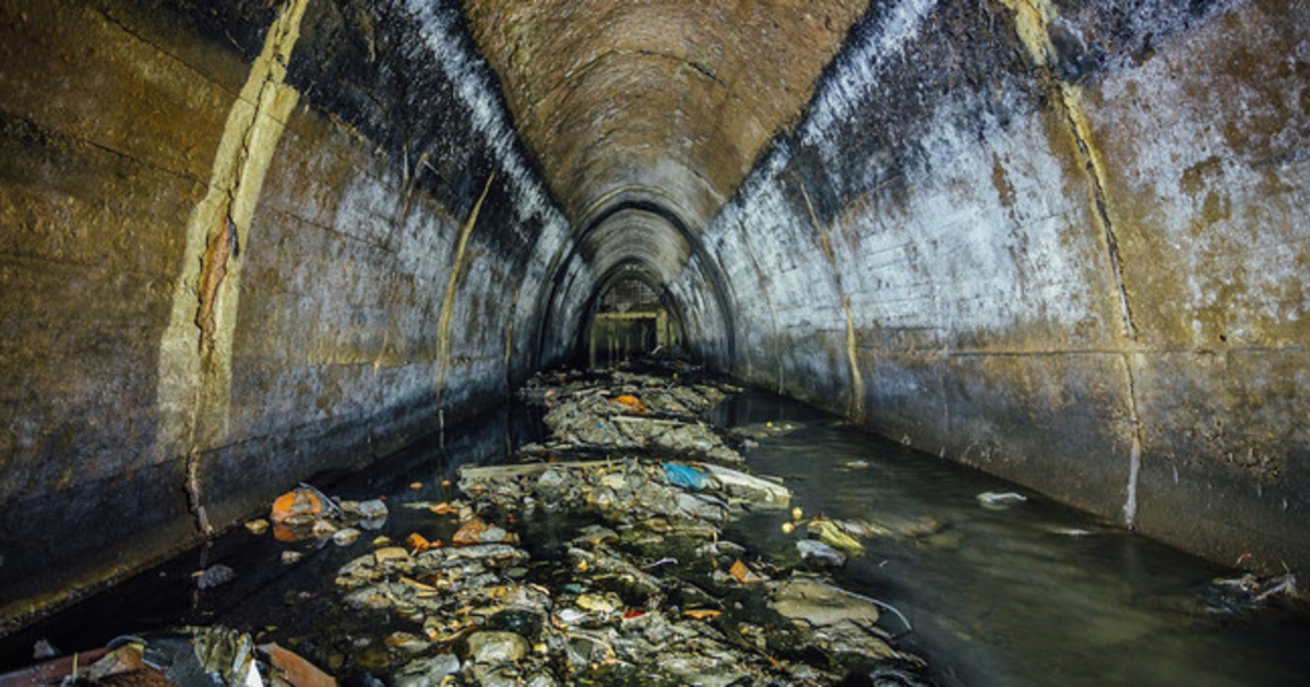 What would you choose to do, slide down the sewer or get shot to death ...
