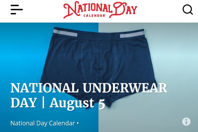 Today, August 5th is National Underwear Day, how will you celebrate ...