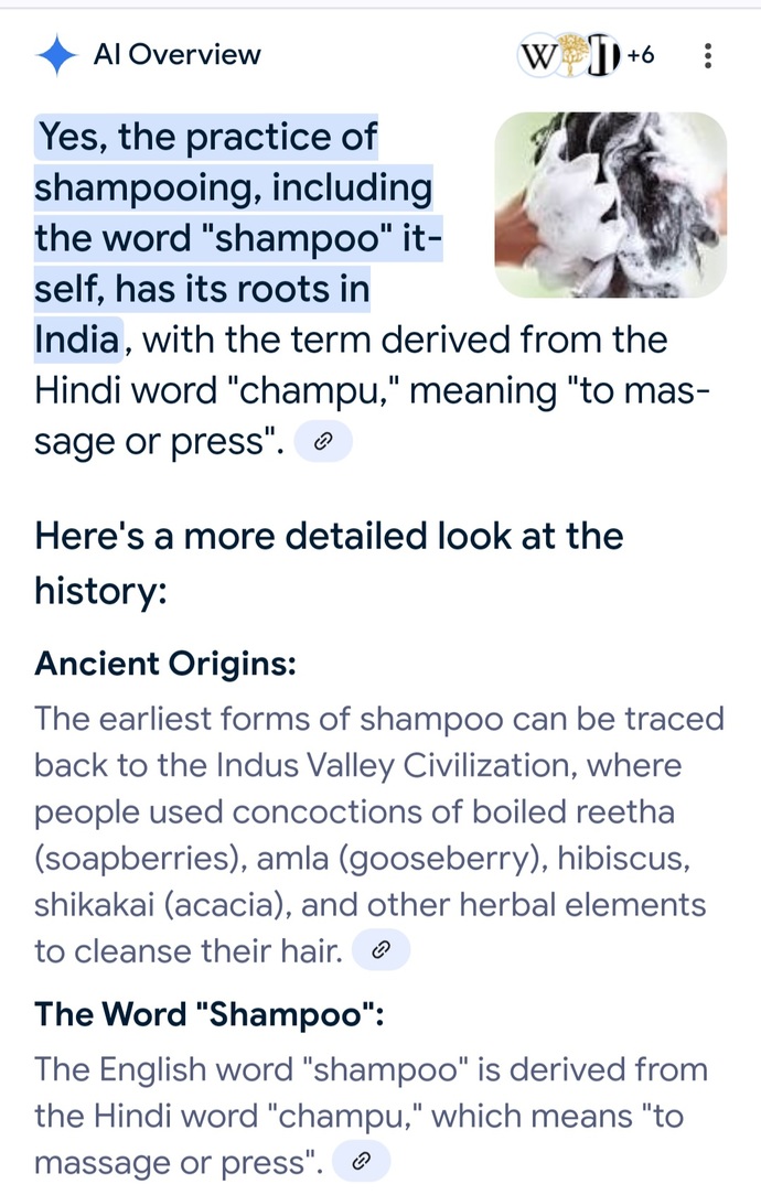 Are you surprised that INDIA of all places invented shampoo藍 ...
