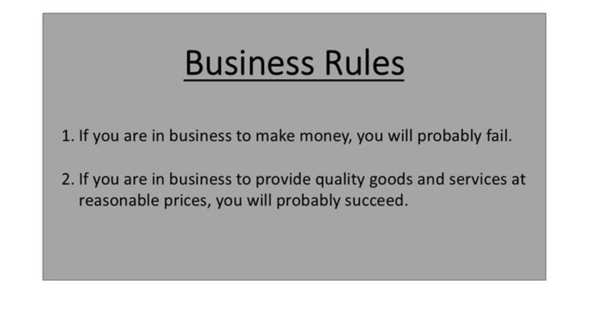 What do you think of these BUSINESS RULES? - GirlsAskGuys