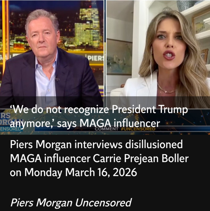 Is MAGA starting to crack with another major MAGA influencer (Carrie ...